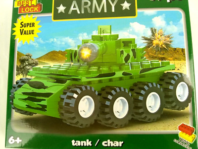 Army Tank Best Lock military Vehicle Building Accessory War Toy Snap ...