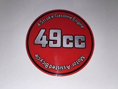 49cc 4 Stroke Motorized Bicycle Engine (Red) Decal | eBay