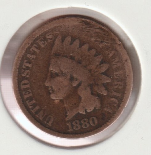 1880 Native American Indian Head Penny US Coin Collection Cent - 145 ...