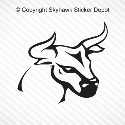 Fighting Bull Head Sticker Vinyl Decal For Macbook Laptop Car ...