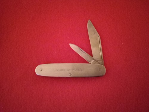 Vintage Utica Kutmaster Stainless Steel Handle Equal End Pocket Knife ...
