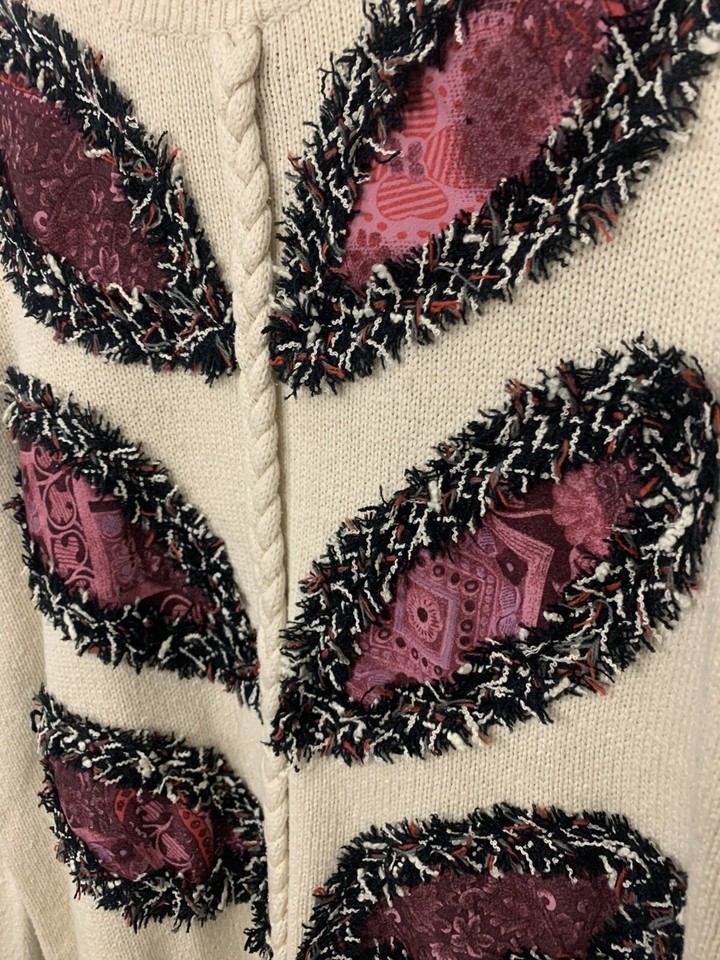 New Koos Of Course! Sweater, size Medium, beige and purple, New with ...