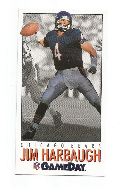 JIM HARBAUGH (Chicago Bears) 1992 NFL GAMEDAY FOOTBALL CARD #8 | eBay