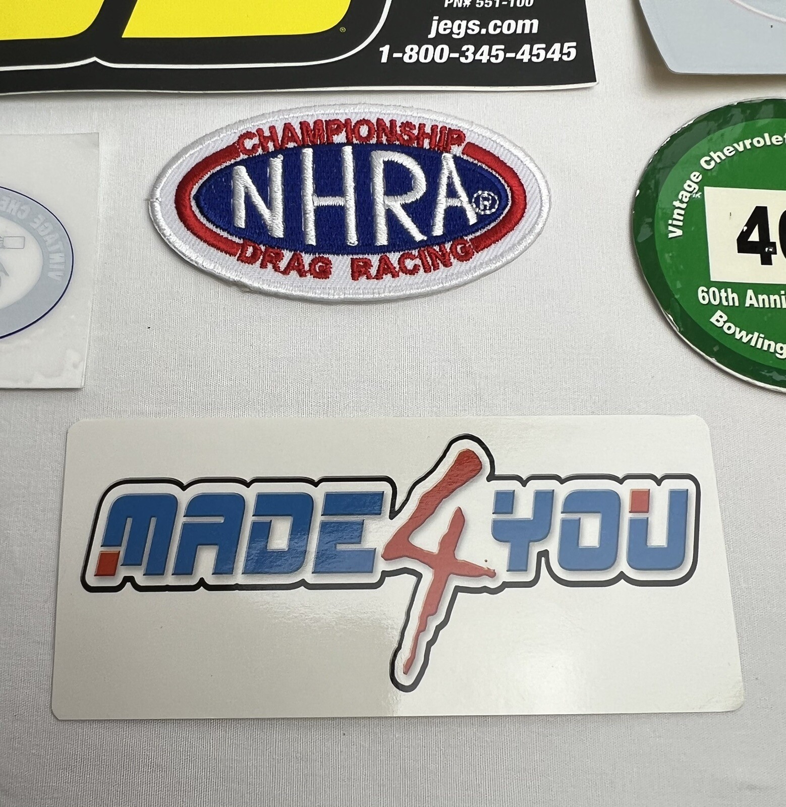 JEGS CHEVROLET CLUB NHRA DRAG RACING EVAPO-RUST Stickers Patch Decals ...