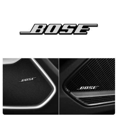 2 x BOSE Speaker Sticker Emblem Brushed Aluminium 3D Badge Logo Car ...