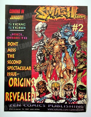 S.M.A.S.Heroes Zen Comics 1997 SmasHeroes Trade Print Magazine Ad ...