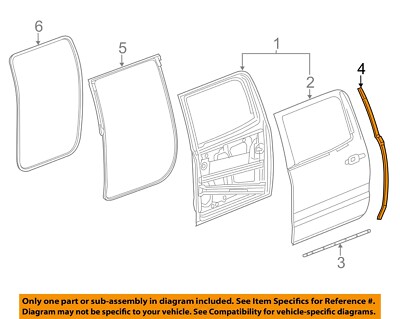 GM OEM 15-20 Escalade ESV Rear Door Door Components-Rear Seal 23455372 ...