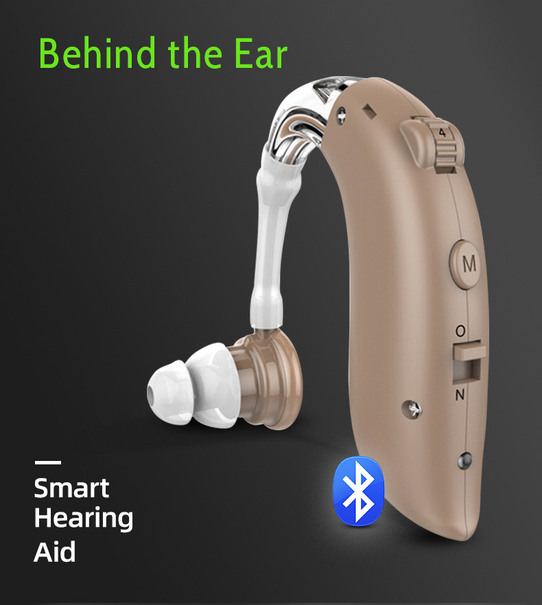 NEW Bluetooth Digital Hearing Aid Ear Behind Kit BTE Sound Voice ...