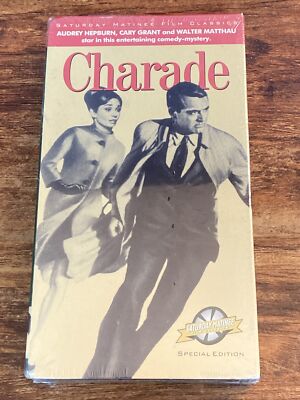 Charade 1963 Movie(VHS, 1994) Cary Grant Audrey Hepburn, James Coburn ...