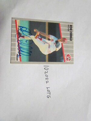 1989 Fleer Rob Dibble signed baseball card | eBay