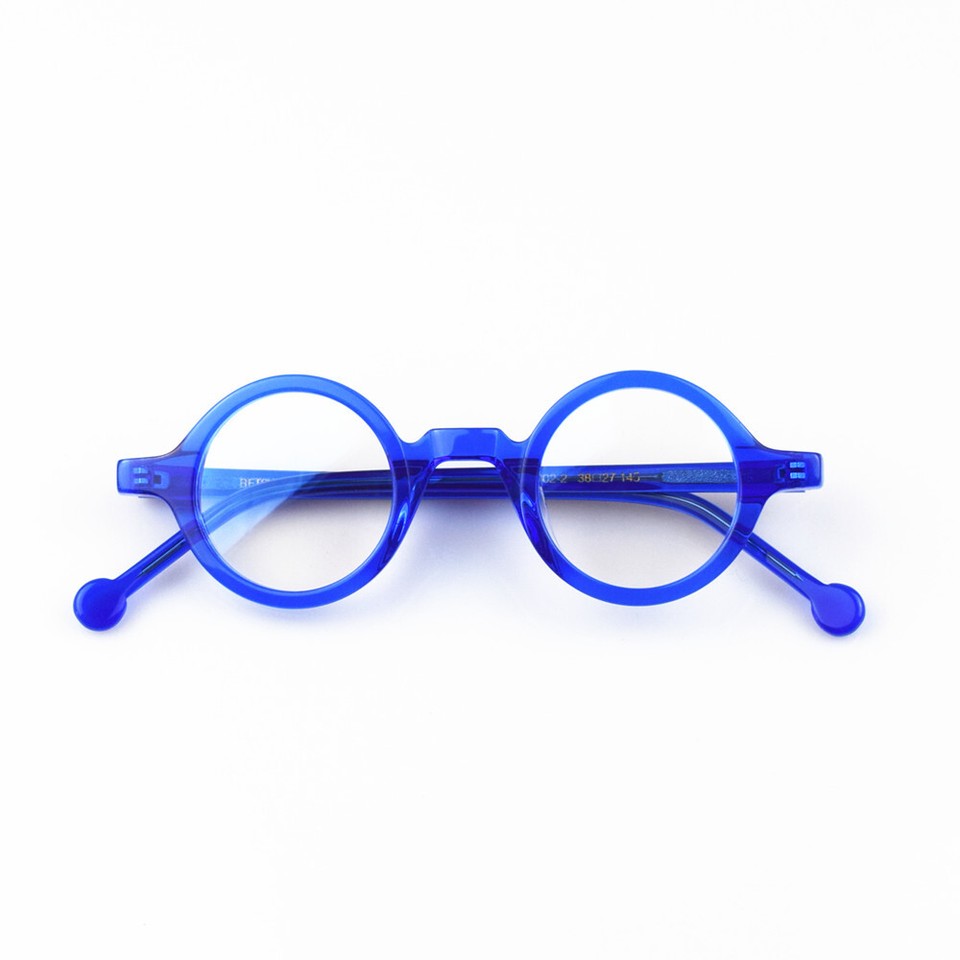 Small Round 38mm Full Rim Eyeglass Frames Acetate Hand Made Glasses ...
