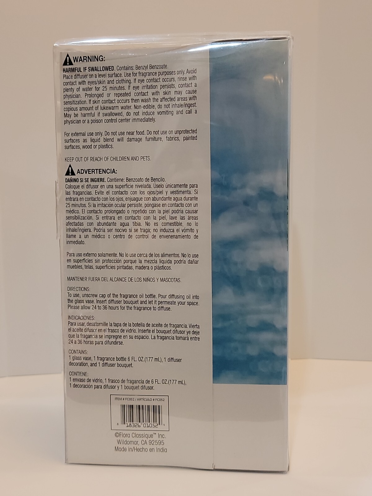 NEW Ocean Mist Bruma Marina Reed Diffuser With oil, glass bottle shells ...