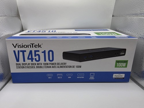 VisionTek VT4510 Dual Display 4K Docking Station USB 3.0 USB -C | eBay
