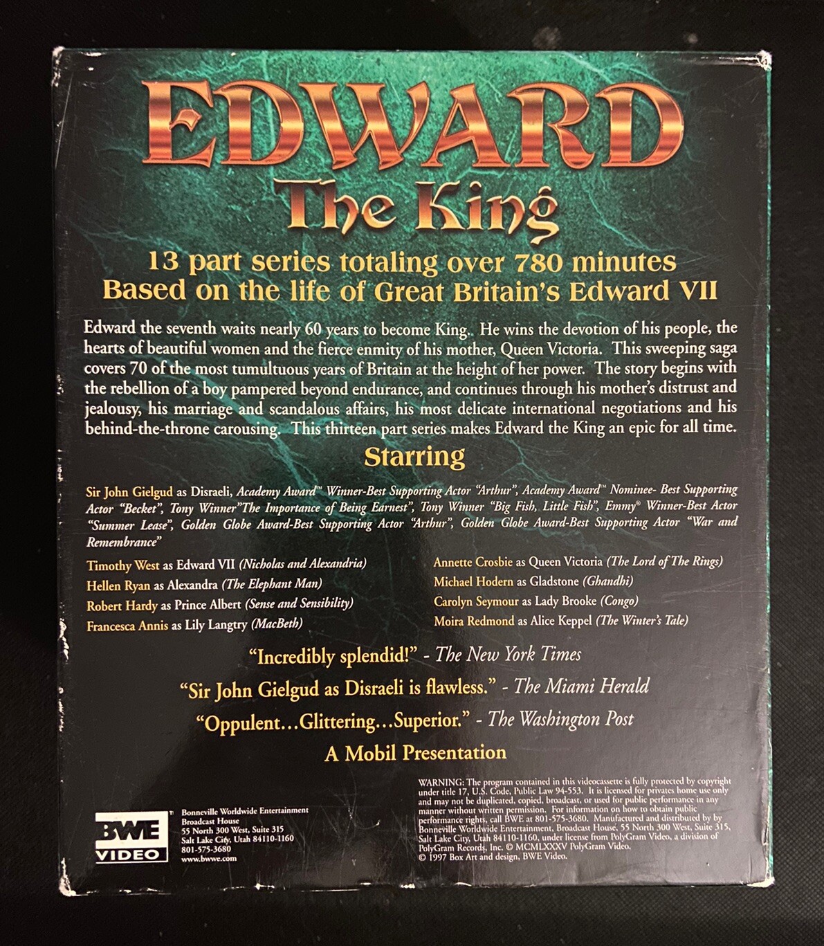 📼 Edward the King Historical Drama Acclaimed TV Miniseries VHS Tapes ...