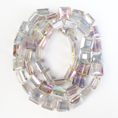 50pcs 13x10mm Faceted Rainbow Crystal Square Loose Beads SK64969 | eBay