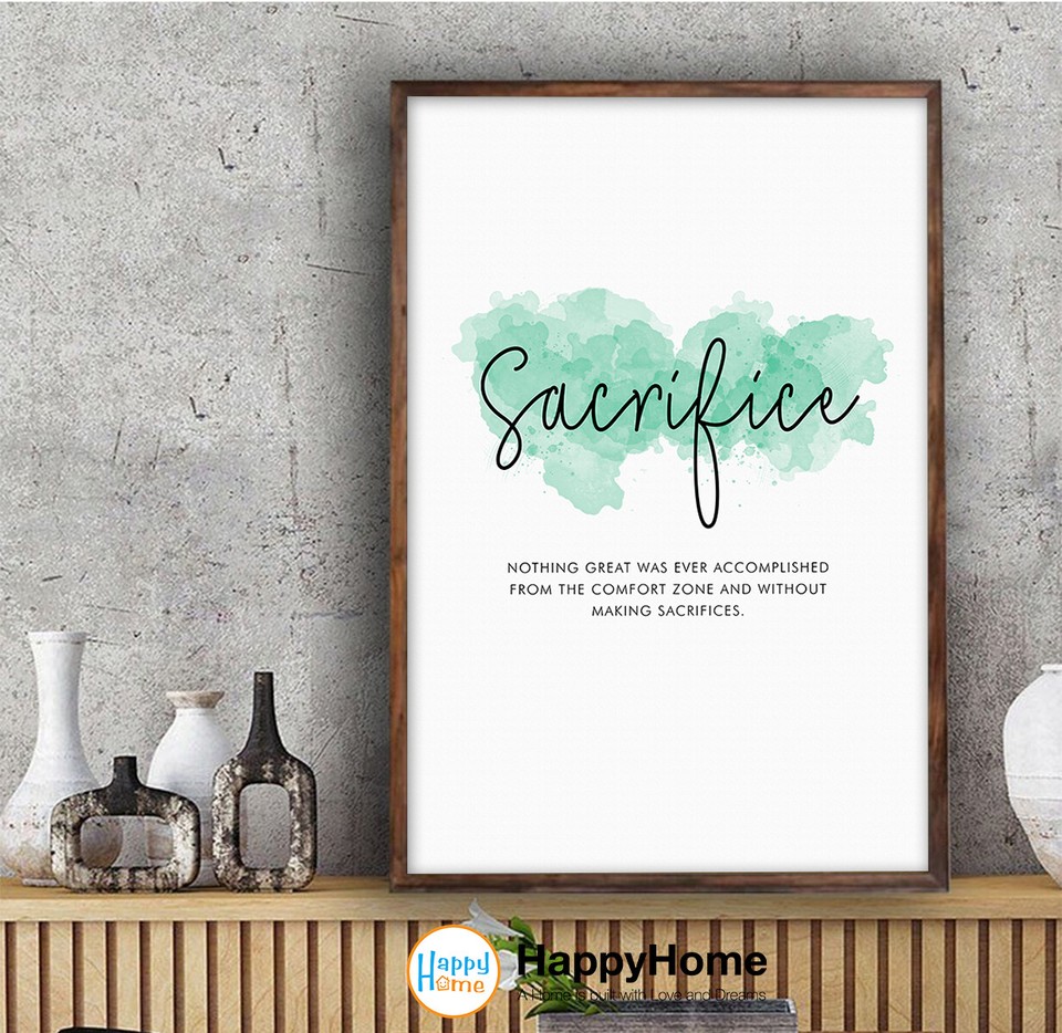 Sacrifice Definition Poster Motivational Inspirational Wall Art Office ...