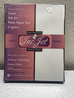 Fiber Added Paper Premium Weight Laser Ink Jet Copier Pumice Gray 200 ...