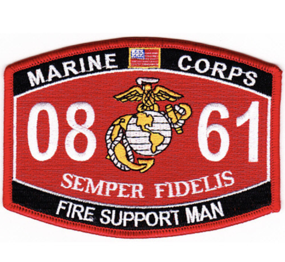 4.5" MARINE CORPS MOS 0861 FIRE SUPPORT MAN EGA EMBROIDERED PATCH | eBay