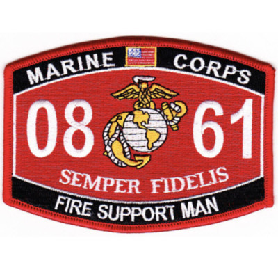 4.5" MARINE CORPS MOS 0861 FIRE SUPPORT MAN EGA EMBROIDERED PATCH | eBay
