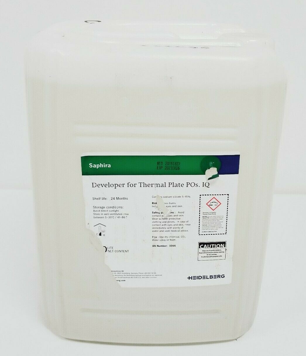 Heidelberg Saphira Developer Thermal Plate | Grelly USA