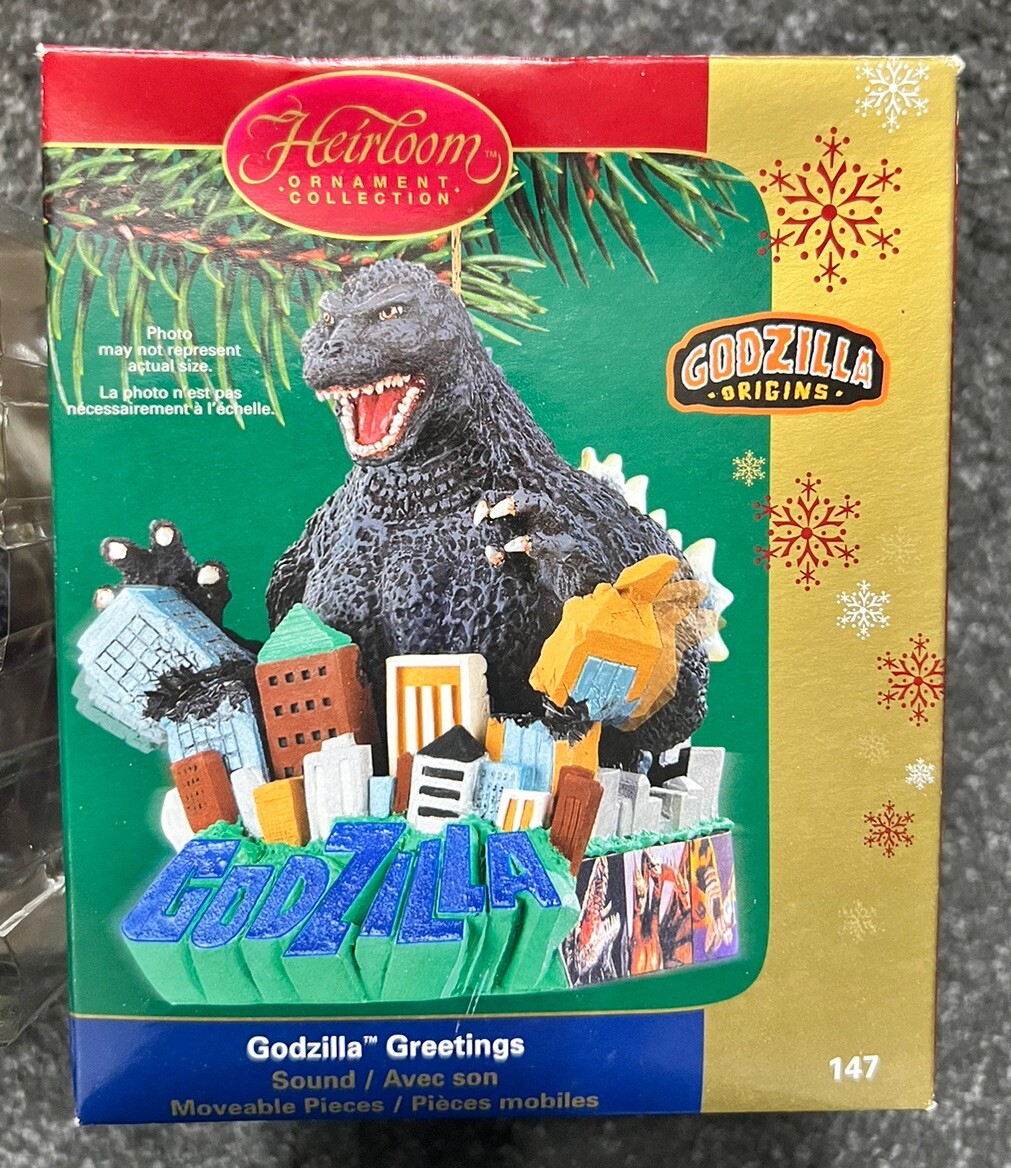 Godzilla Greetings Carlton Heirloom Christmas Ornament Animated Sound ...