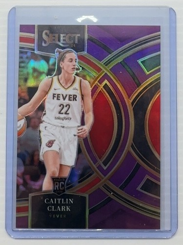 2024 Panini WNBA Select Caitlin Clark Purple Prizm Rookie Card RC #094/ ...