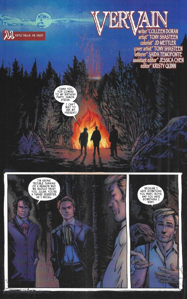 Vampire Diaries Comic 1 First Print Cover A Tony Shasteen 2014 Colleen ...