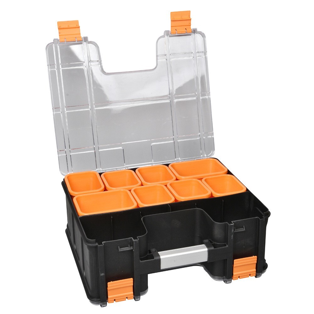 Durable Screw Nut Bolt Parts Organizer Storage Case Tool Box 2-Side Hi ...