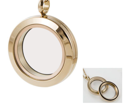 316L Stainless Steel Waterproof Screw Open Floating Glass Locket for ...