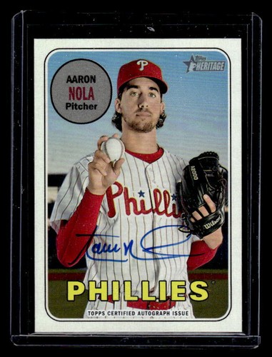 2018 Topps Heritage Aaron Nola Autograph #ROA-AN | eBay