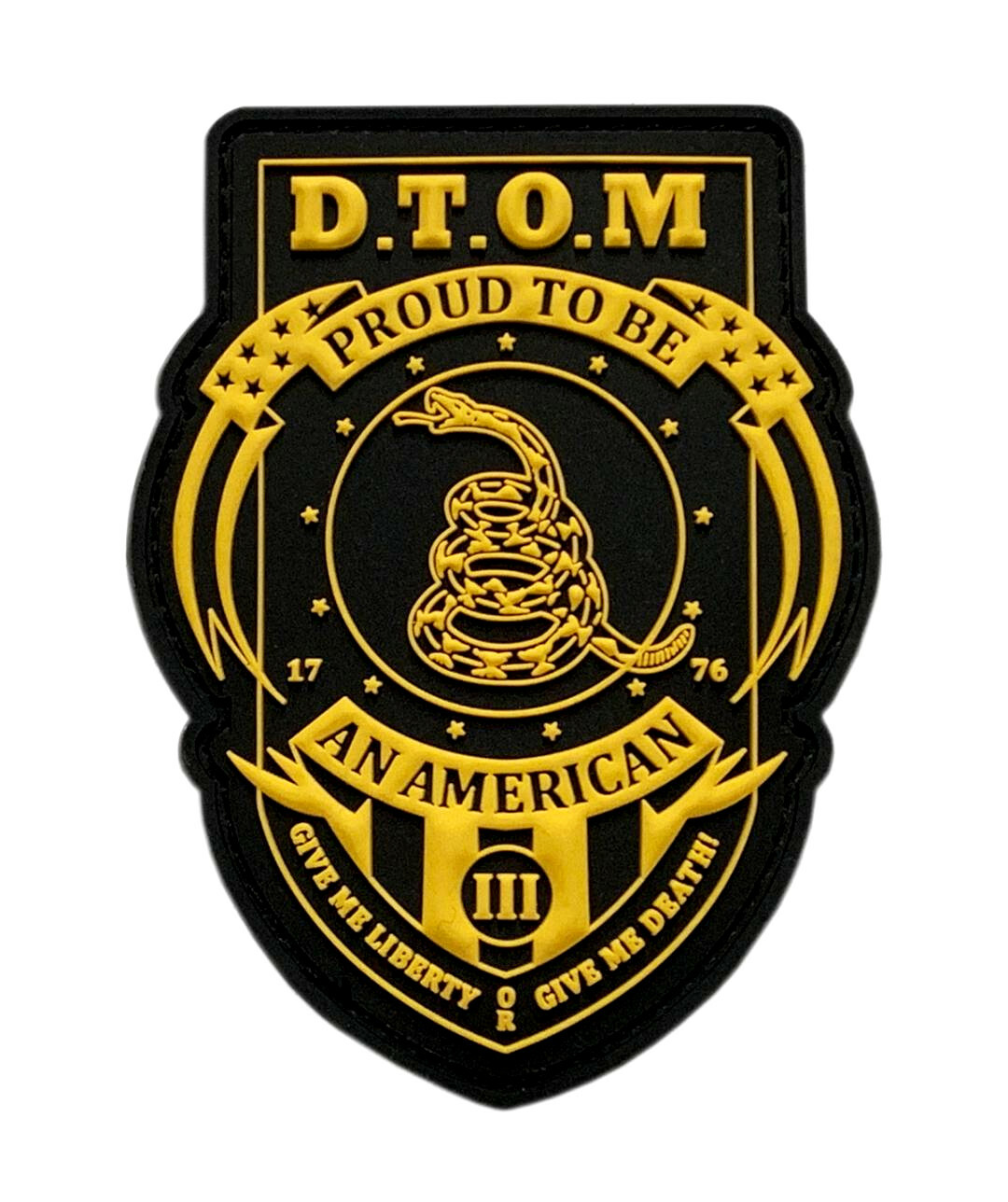 DTOM Gadsen Proud to Be An American Patch (3D-PVC Rubber-MP23) | eBay