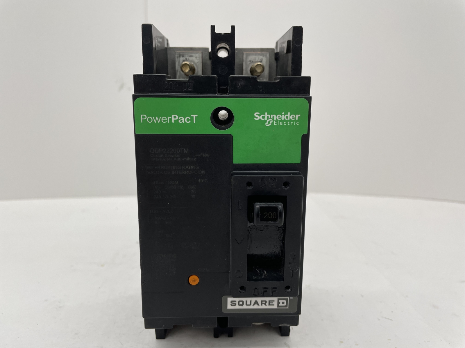 Square D PowerPacT 200A 1 Phase 240V QDP22200TM Molded Case Circuit ...