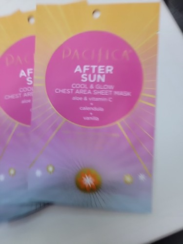 Lot Of 5 Pacifica After Sun Facial Sheet Mask Aloe Vitamin C Calendula ...