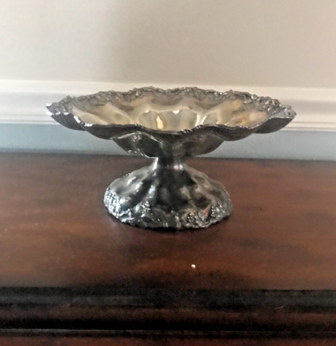 Vintage Apollo Silver Co. Quadruple Plate 925 Grapevine Pedestal ...