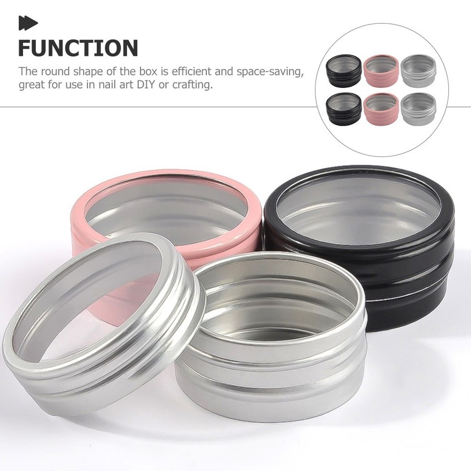 6pcs Bead Organizer Round Beads Boxes Nail Charms Boxes Nail Storage ...