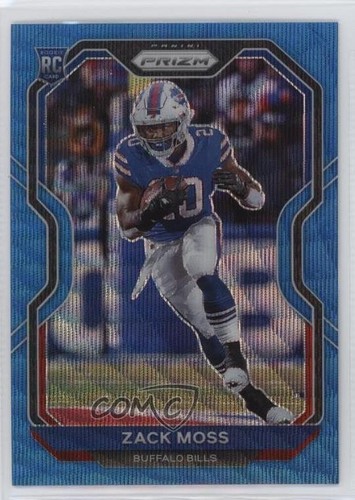 2020 Panini Prizm Rookie Blue Wave Prizm /199 Zack Moss #311 Rookie RC ...