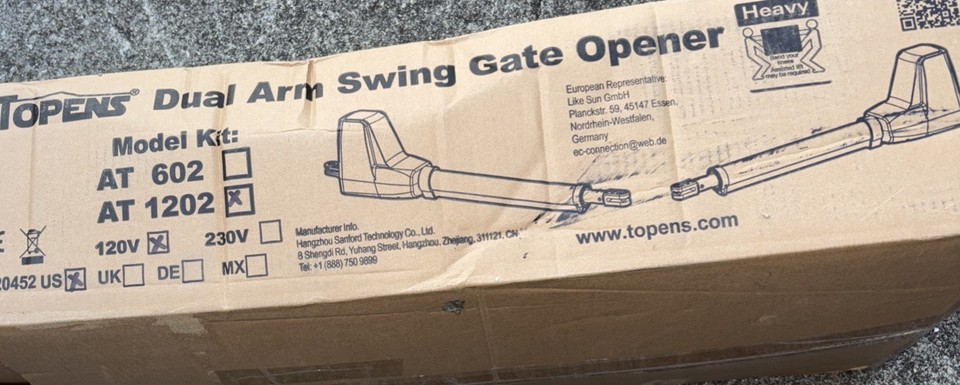 Opens Dual Arm Swing Gate Opener AT1202 | eBay