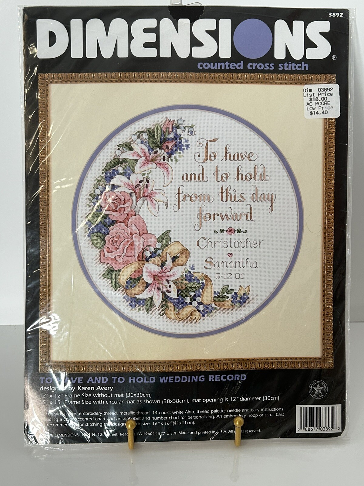 Wedding Cross Stitch Patterns Dimensions