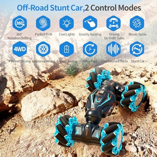 112 RC Stunt Car 2.4GHz 4WD Remote Control Gesture Sensor Toy Cars ...
