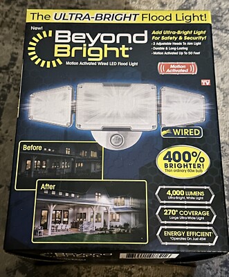 Beyond Bright Motion Activated Wired LED Flood Light 4000 Lumens | eBay