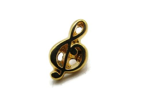 Music Note Pin Open Design Musicians Gift Gold Tone | eBay