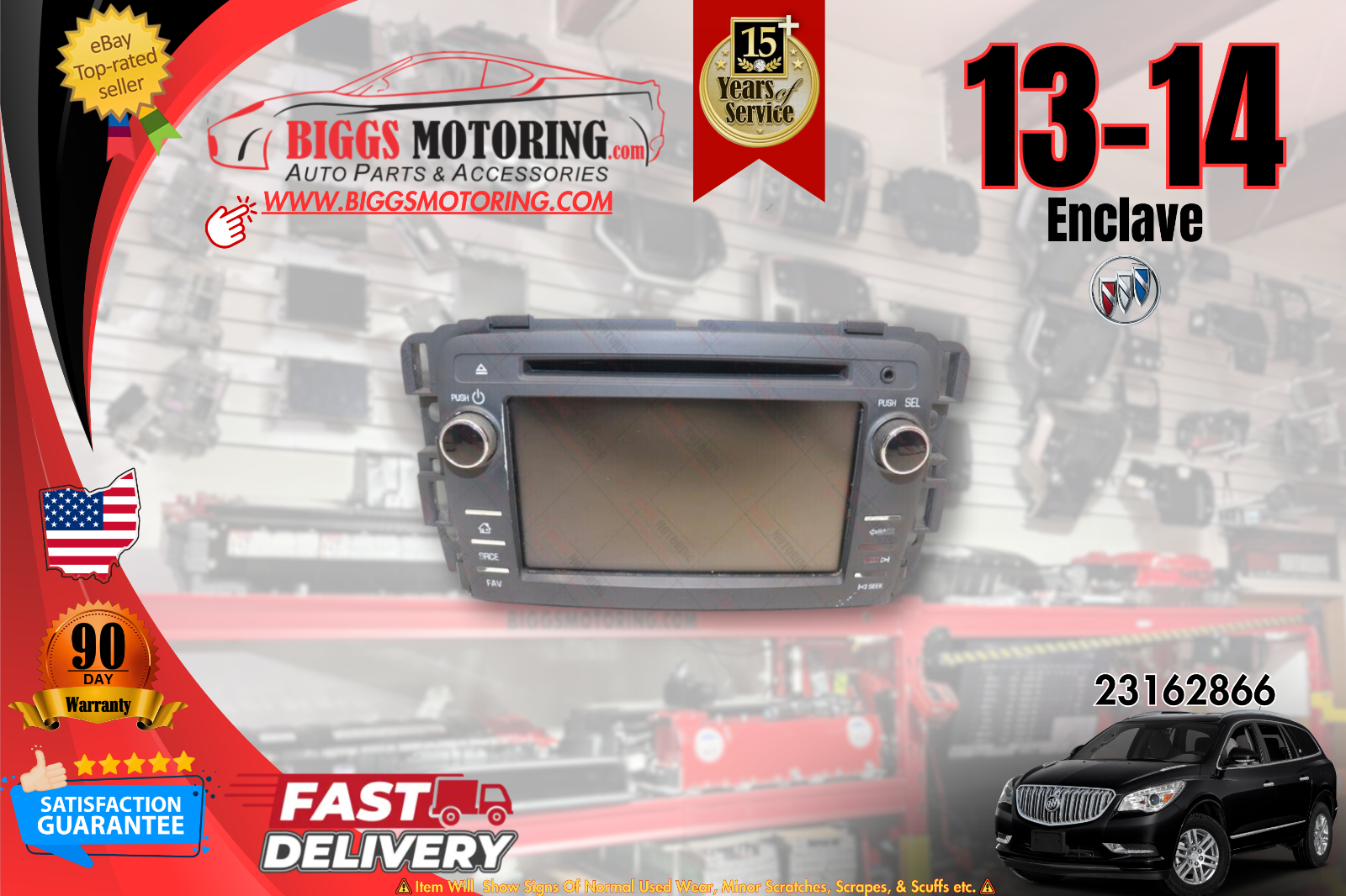 2013-2014 Buick Enclave Radio Stereo Cd Player Display Screen 23162866 ...