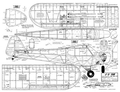 SIG kit plan for Piper J3 Cub 72" span | eBay