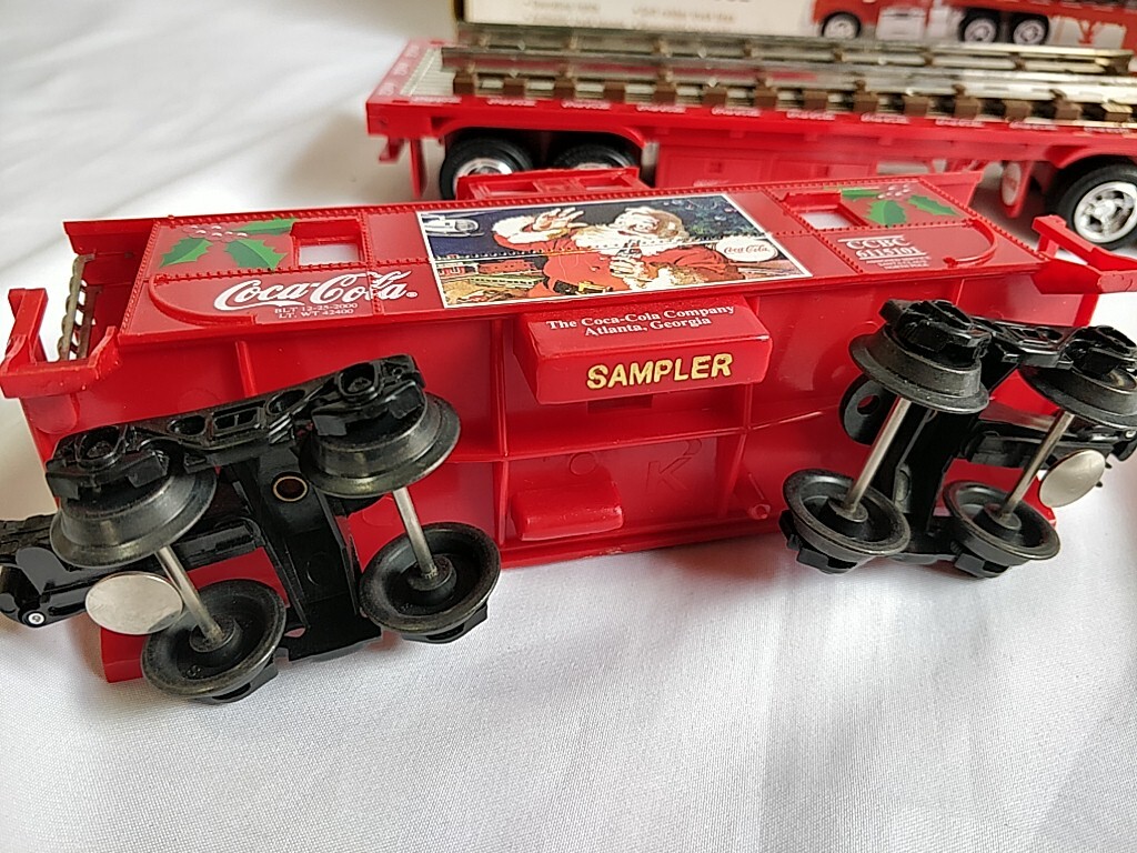 Coca Cola Brand Flatbed Truck with Train Caboose boxed set /Not tested ...