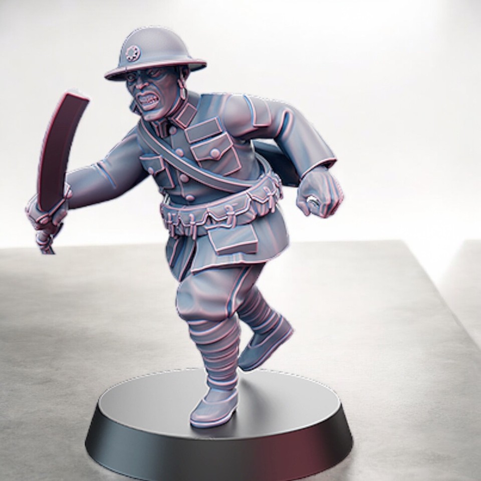 WW2 Chinese NRA Infantry with Dao Swords - 5 Figures - 28mm Wargames ...