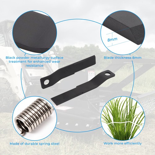 2x Skid Steer Brush Cutter Cutting Blade For Use with AGT-RC72/EXRC54 ...