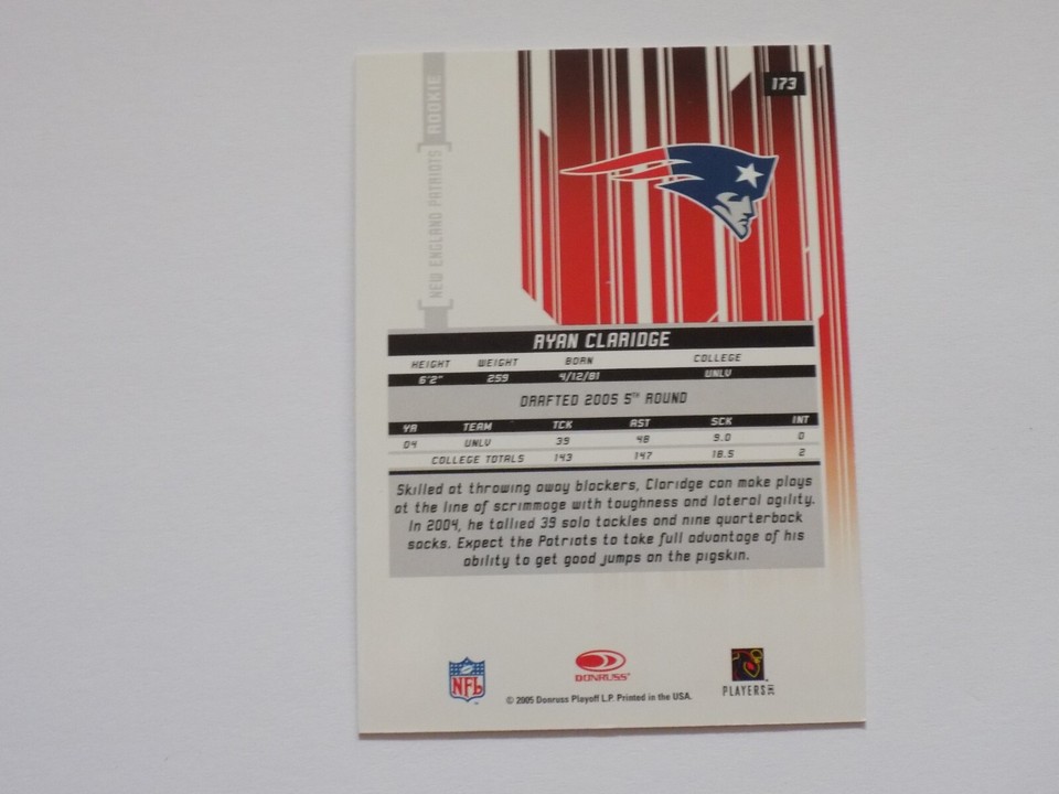 2005 Ryan Claridge Rookies & Stars Longevity Rookie Card #173 Serial ...