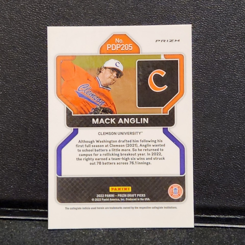 Mack Anglin 2022 Panini Prizm Draft Picks Silver Prizm | eBay