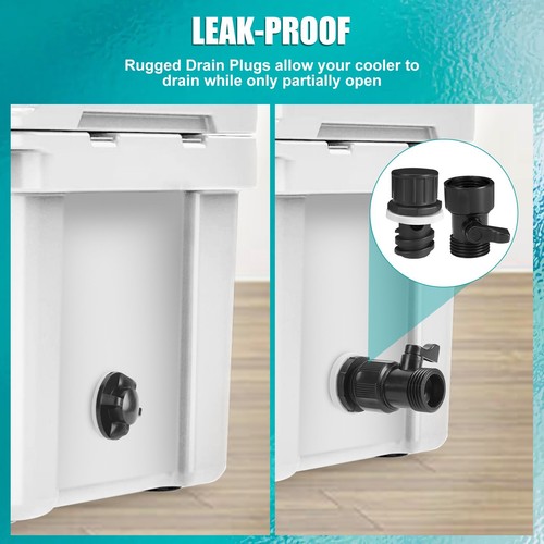 Cooler Drain Plug Hose Connection with Hose Shut Off Valve for YETI ...