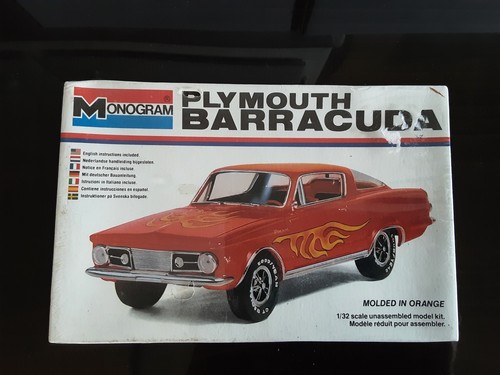 VINTAGE MONOGRAM 1965 PLYMOUTH BARRACUDA 1/32 MODEL CAR KIT FACTORY ...
